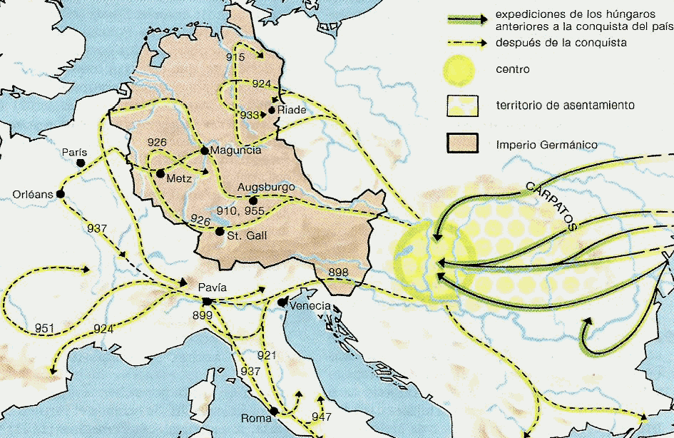 Invasión húngara del Imperio sacro-germano